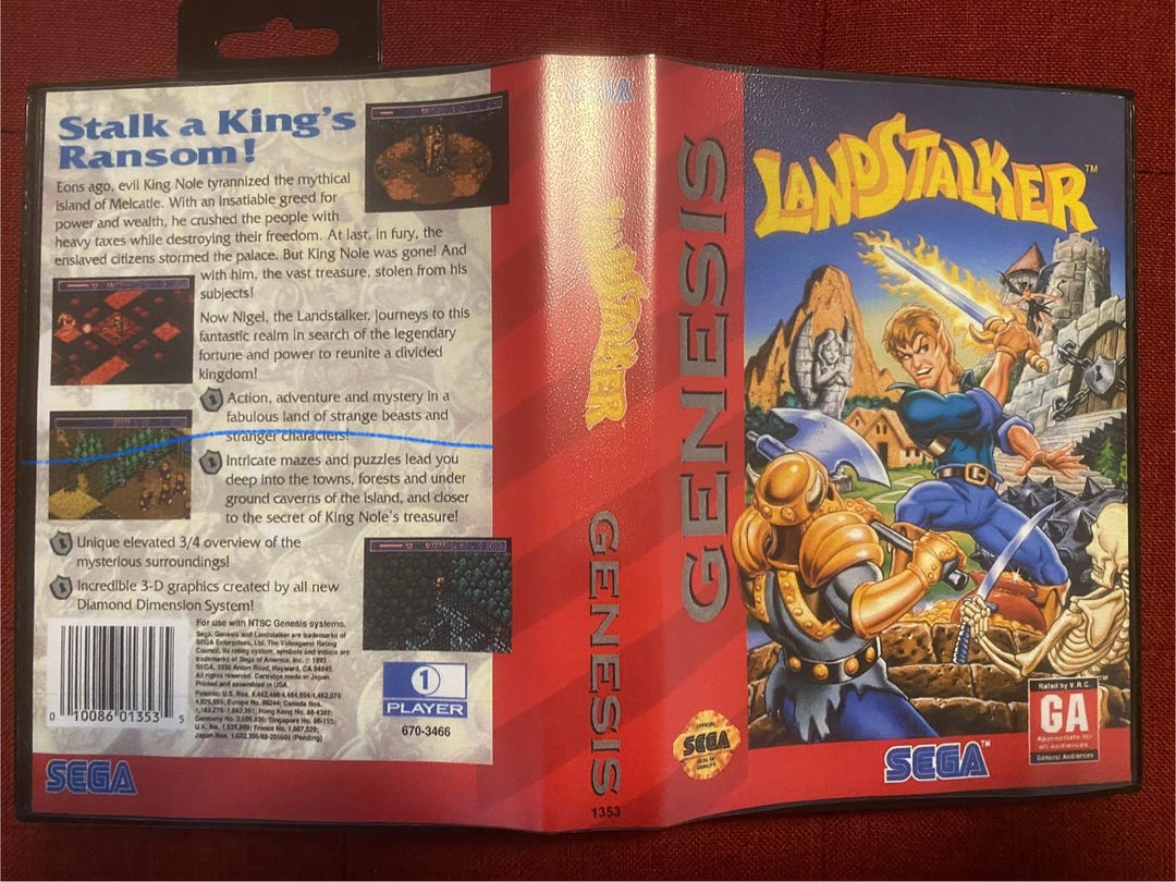 Landstalker - USA Version - SEGA Mega Drive GENESIS - Etsy