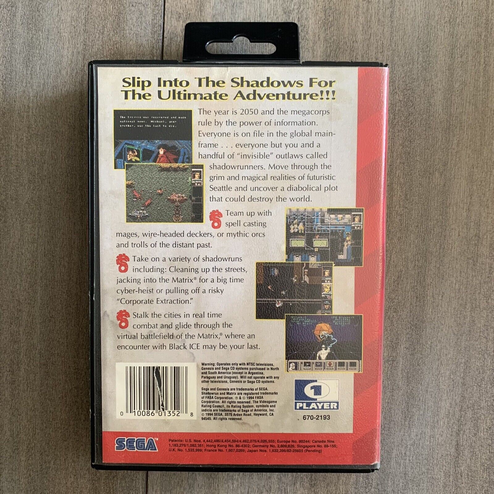 Shadowrun USA Version SEGA Mega Drive GENESIS - Etsy