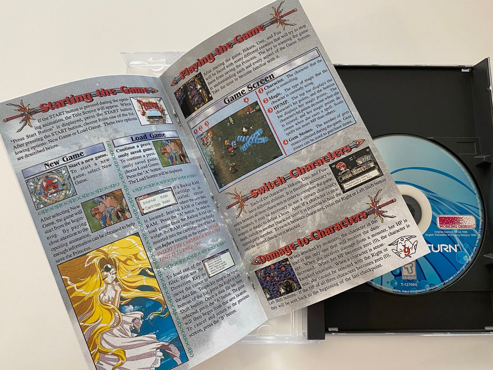 Magic Knight Rayearth - USA Version - SEGA SATURN - the Cd Inside is ...