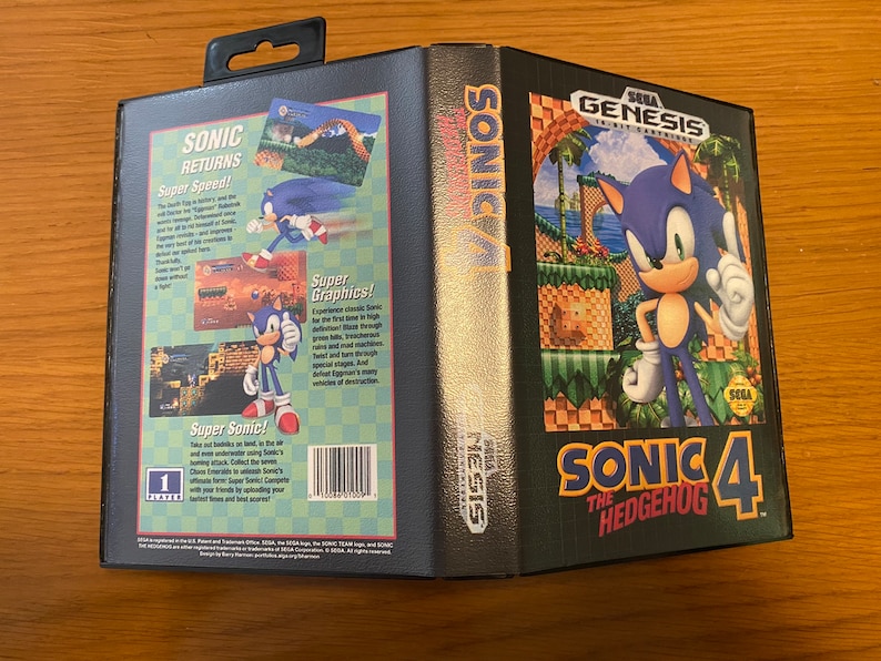 Sonic 4 - USA Version - SEGA Mega Drive GENESIS - Etsy