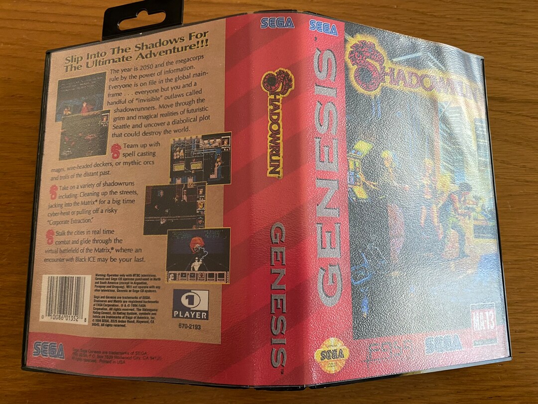 Shadowrun - USA Version - SEGA Mega Drive GENESIS - Etsy