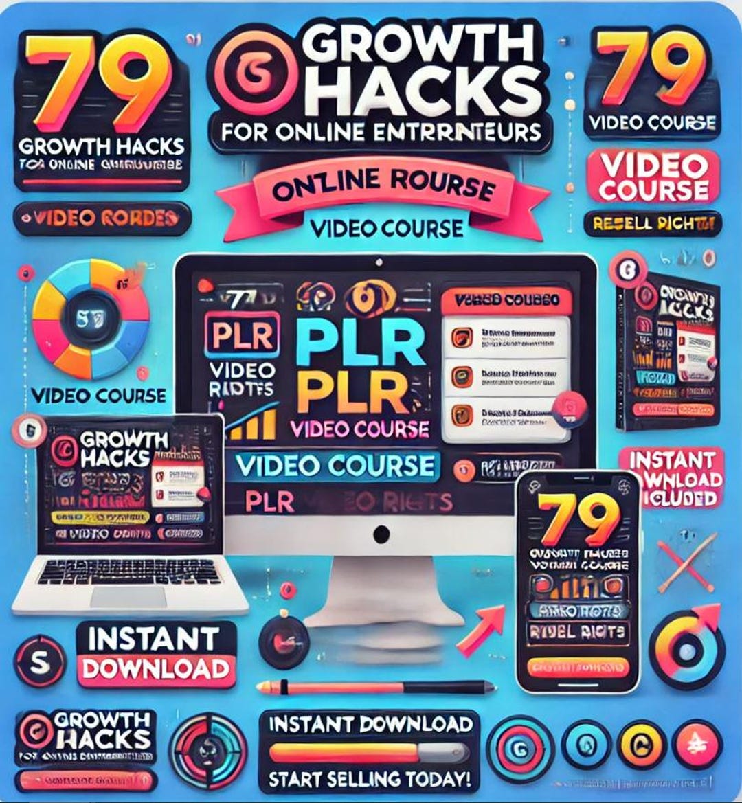 79 Growth Hacks for Digital Marketing – PLR Video Course Resell Rights ...
