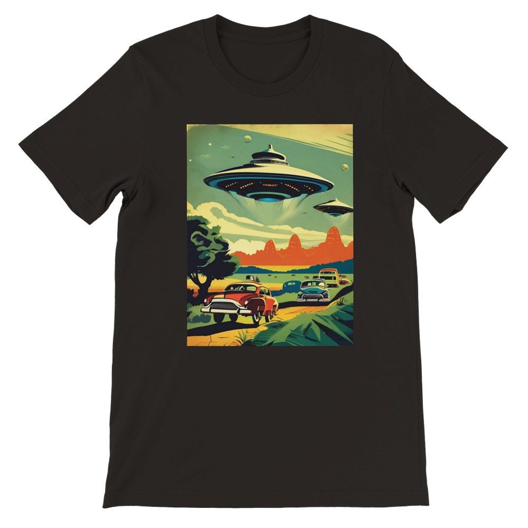 Aliens Attack 1950's Style Premium Unisex Crewneck T-shirt - Etsy