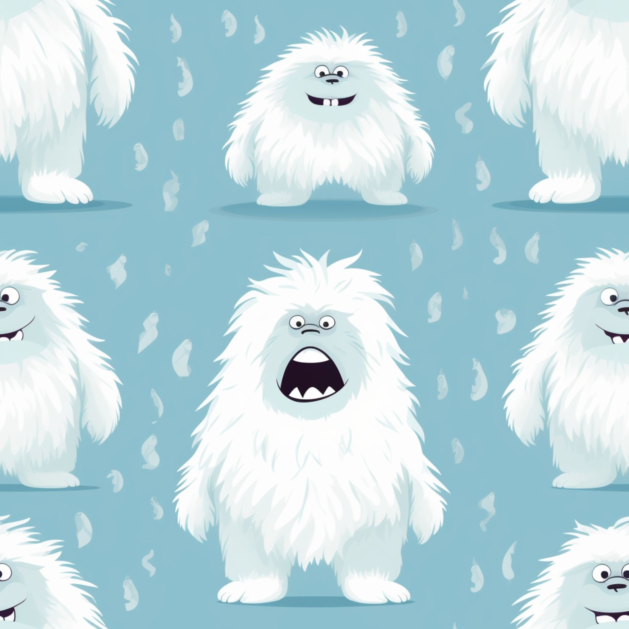 Crazy Yeti Collection, Digital Paper, Scrapbook Paper, Sublimation ...