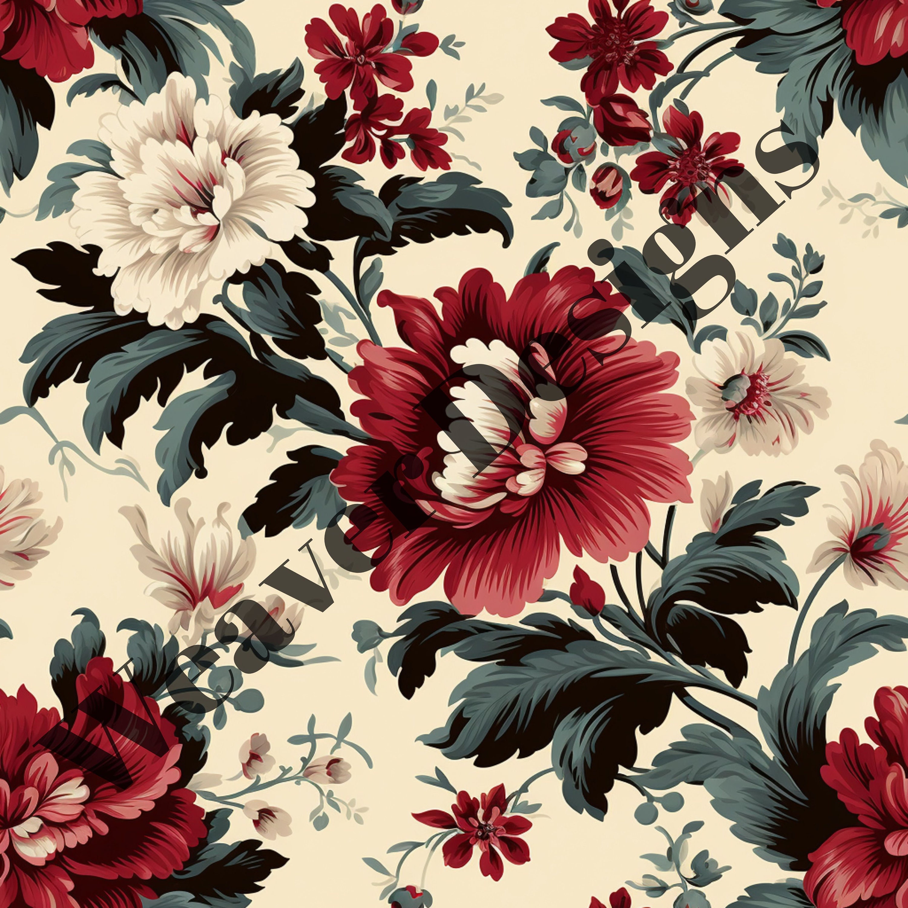Vintage French Wallpaper, Digital Paper, Scrapbook Paper, Sublimation ...