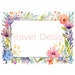 Spring Flower Borders, Assorted Sizes, Border Paper, Digital Paper ...