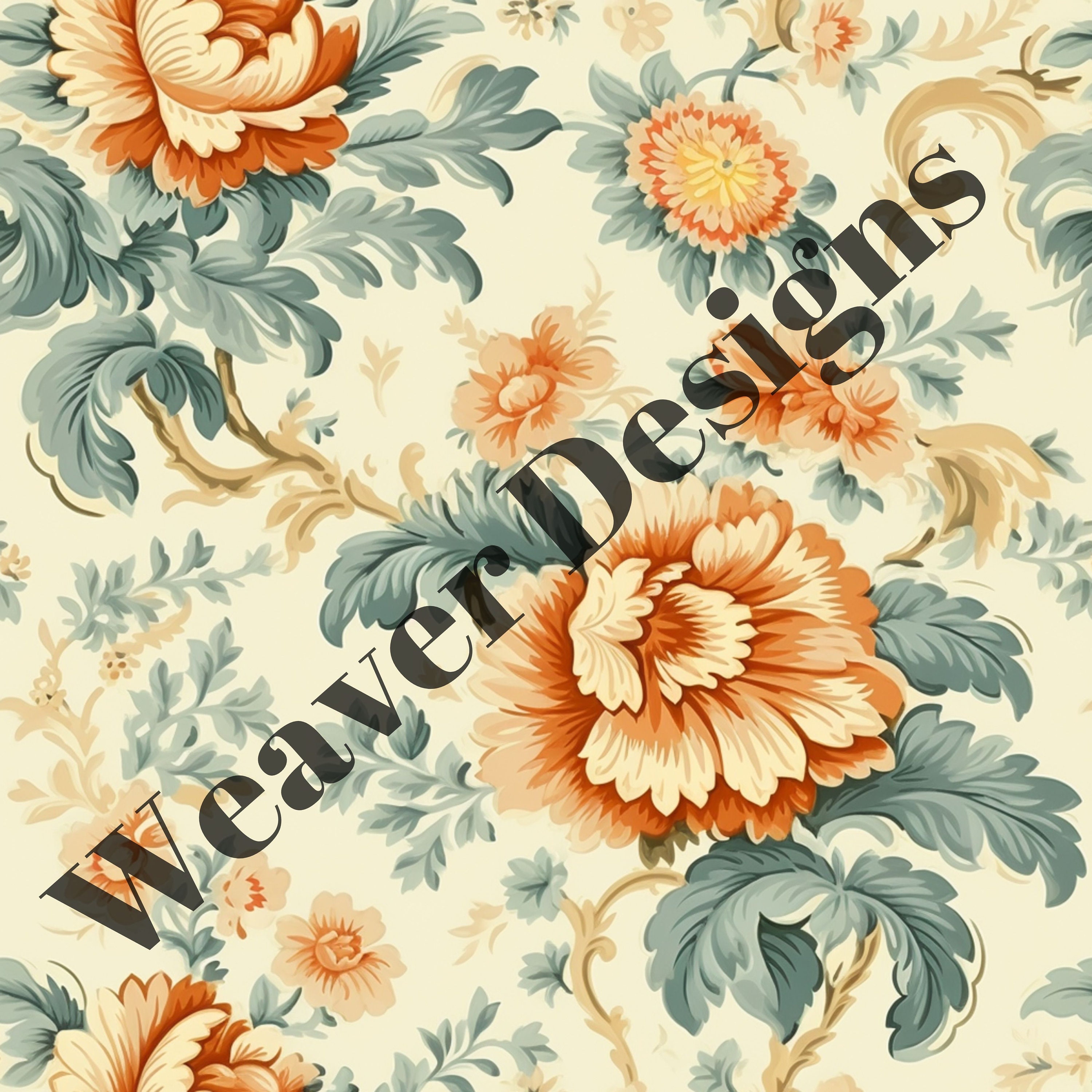 Vintage French Wallpaper Digital Paper Scrapbook Paper - Etsy