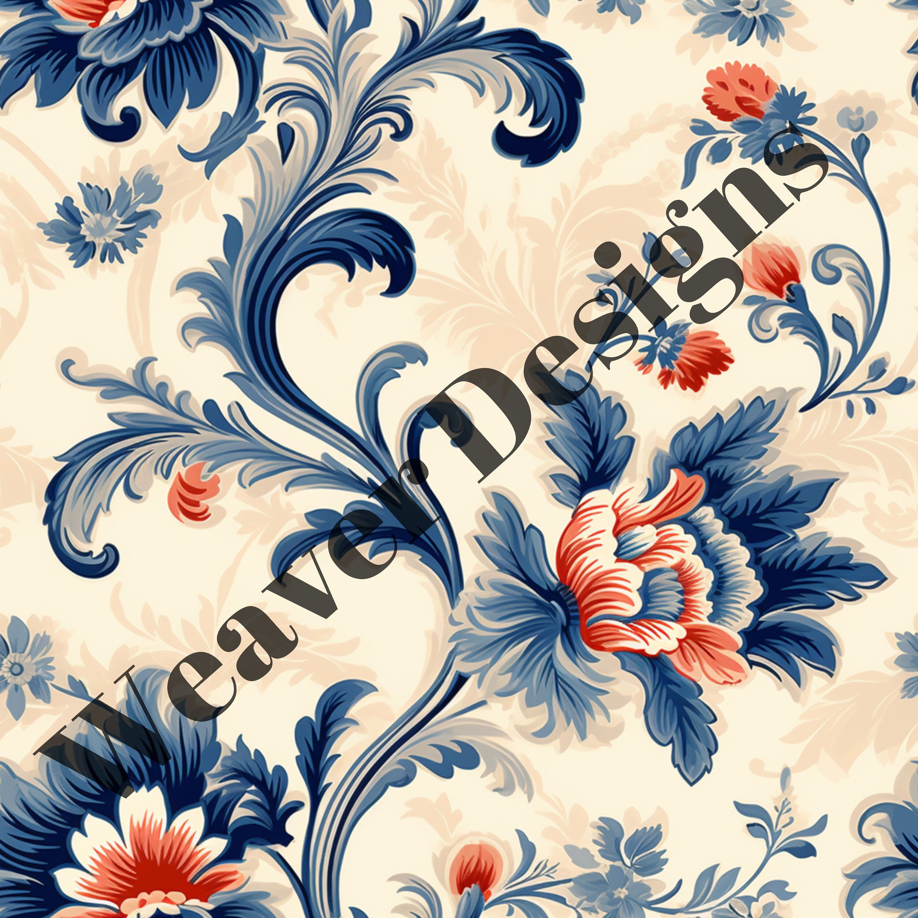 Vintage French Wallpaper, Digital Paper, Scrapbook Paper, Sublimation ...