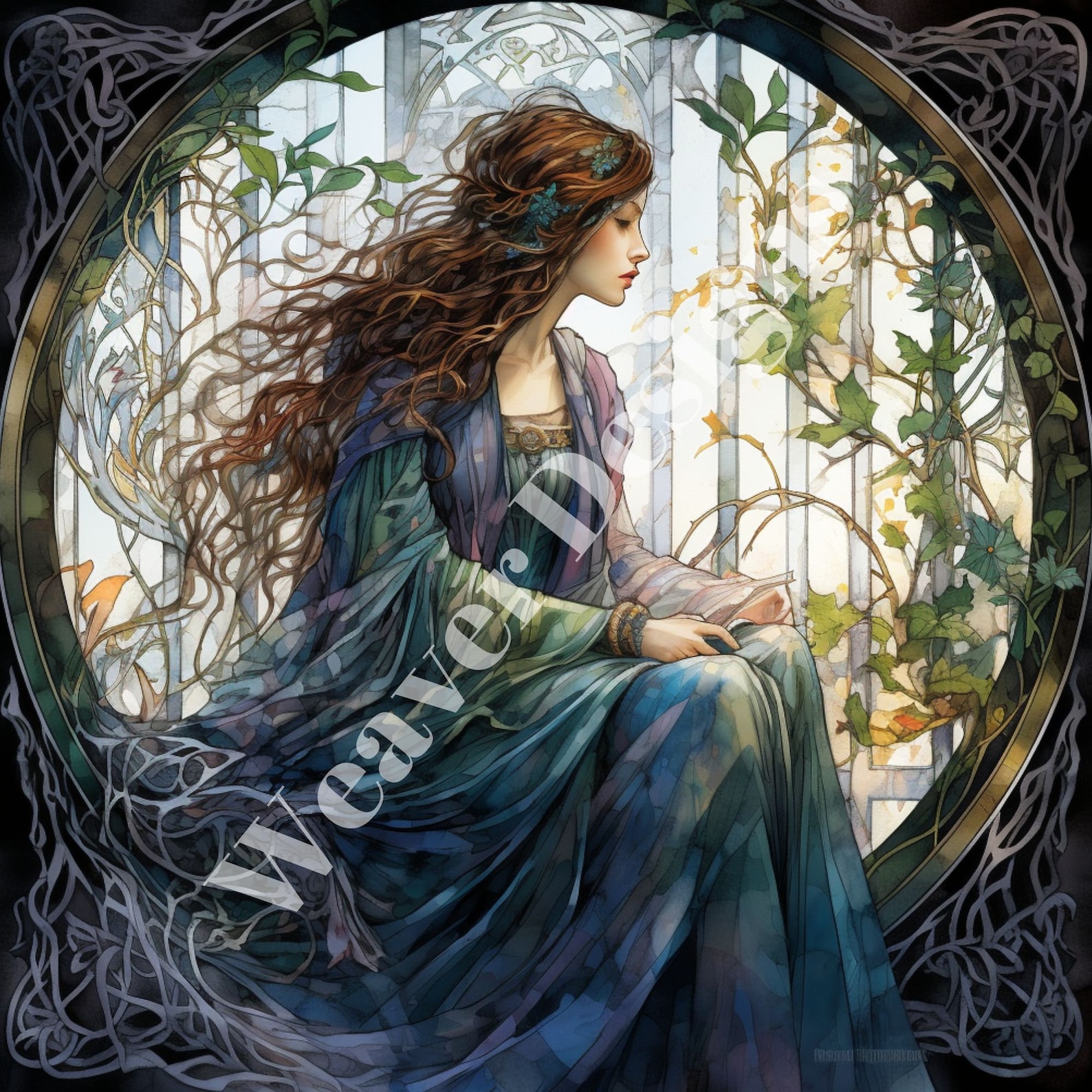Goddess Morgan Le Fay, Digital Paper, Scrapbook Paper, Sublimation ...