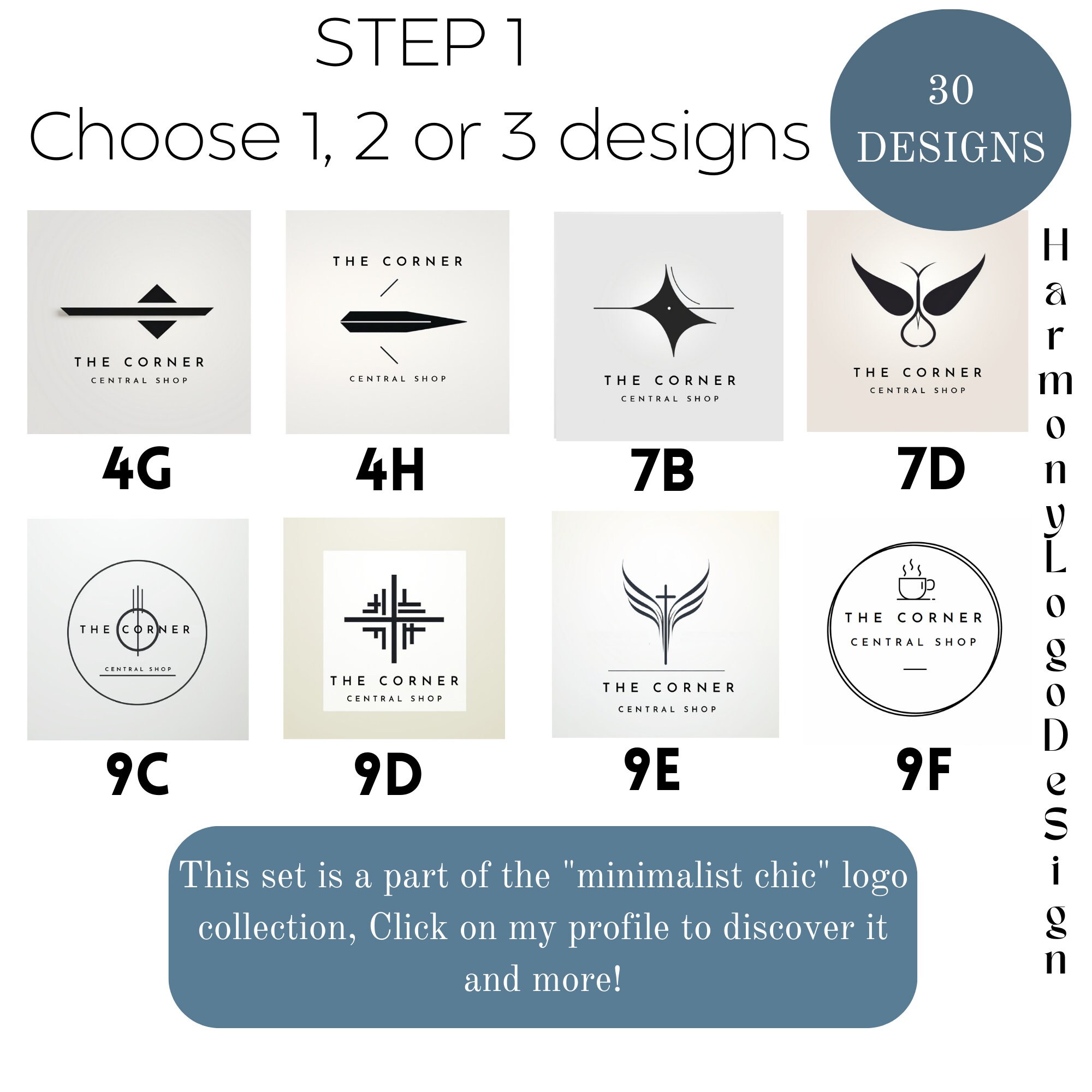 Logo Clean Minimalist Chic / Logos Personnalisés / Conceptions - Etsy