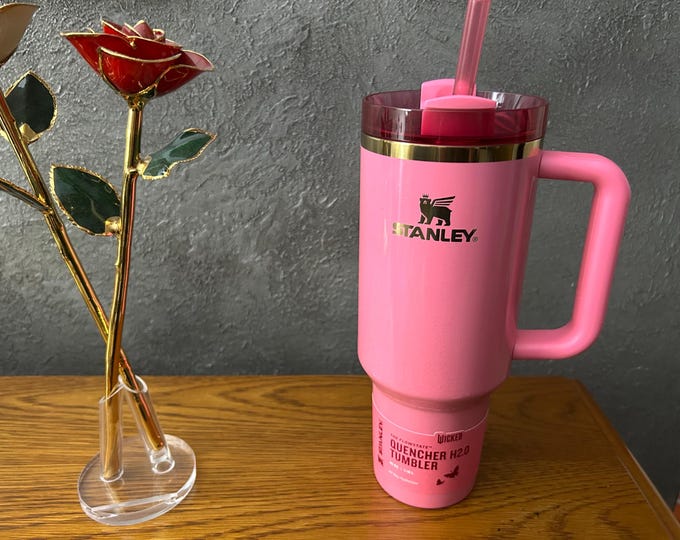 Stanley X Wicked Tumbler Glinda Pink Gold/40 Oz Quencher/authentic ...
