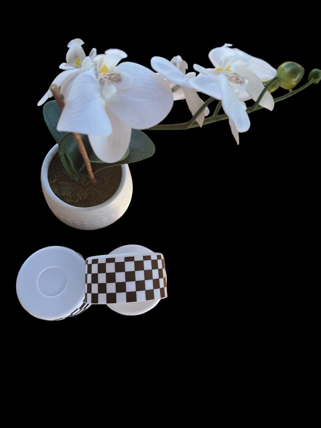 Checker Boot/stanley Boot/ Plaids/silicone Cup Boot/black and White ...