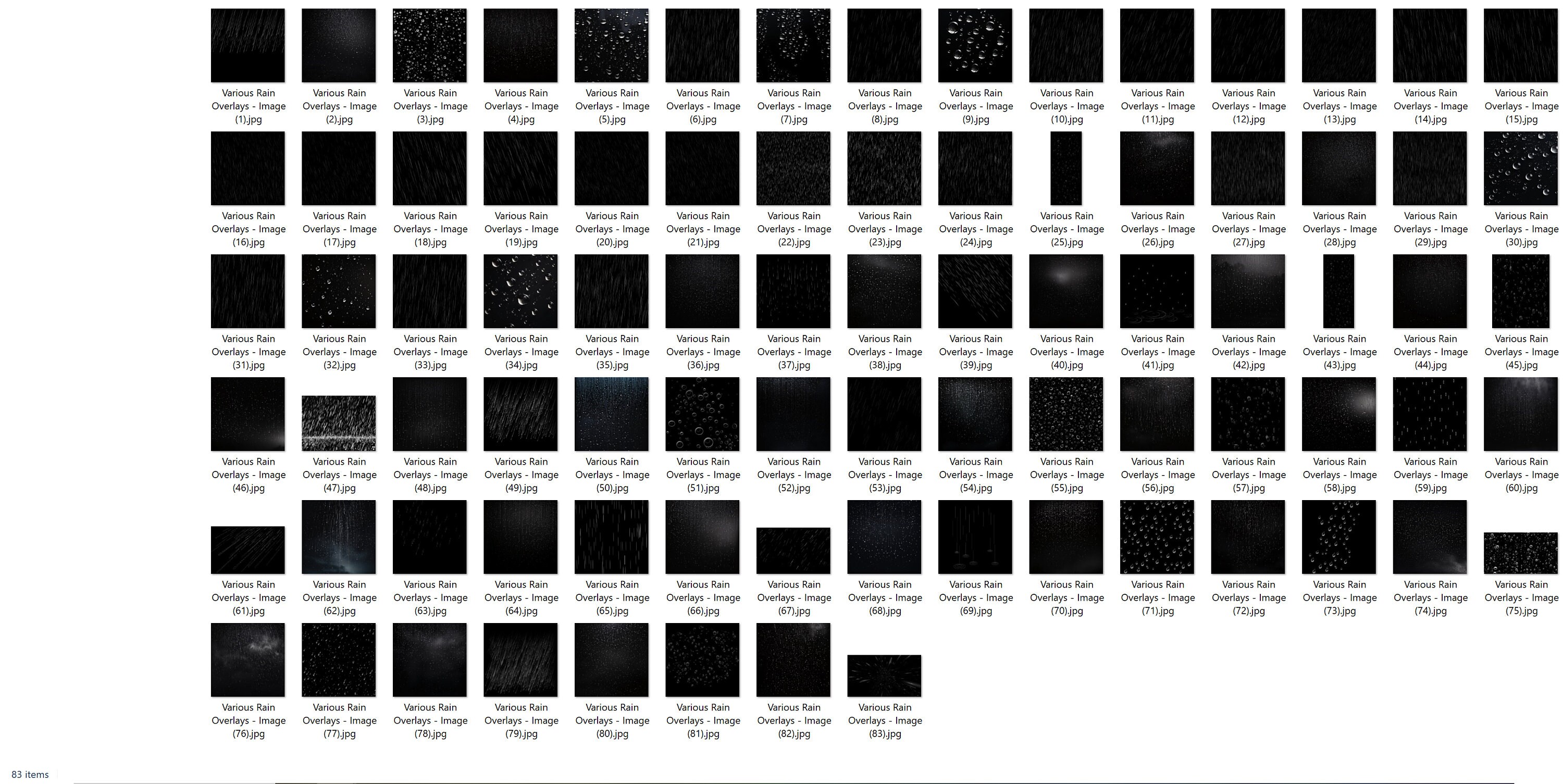 83 Rain Overlays, Photo Editing Overlays, Photoshop, Rain Weather ...