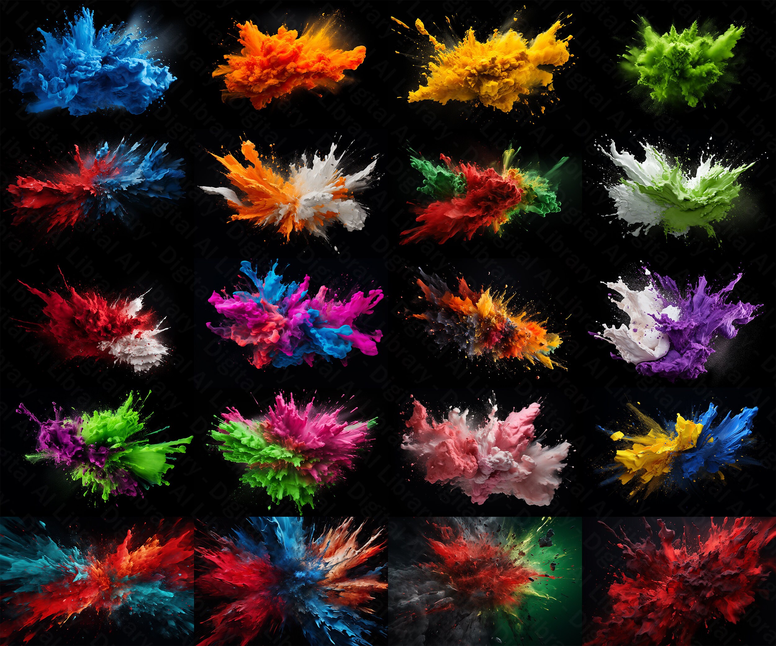 1000 Burst of Colour Backdrops, Paint Explosions, Colour Explosions ...