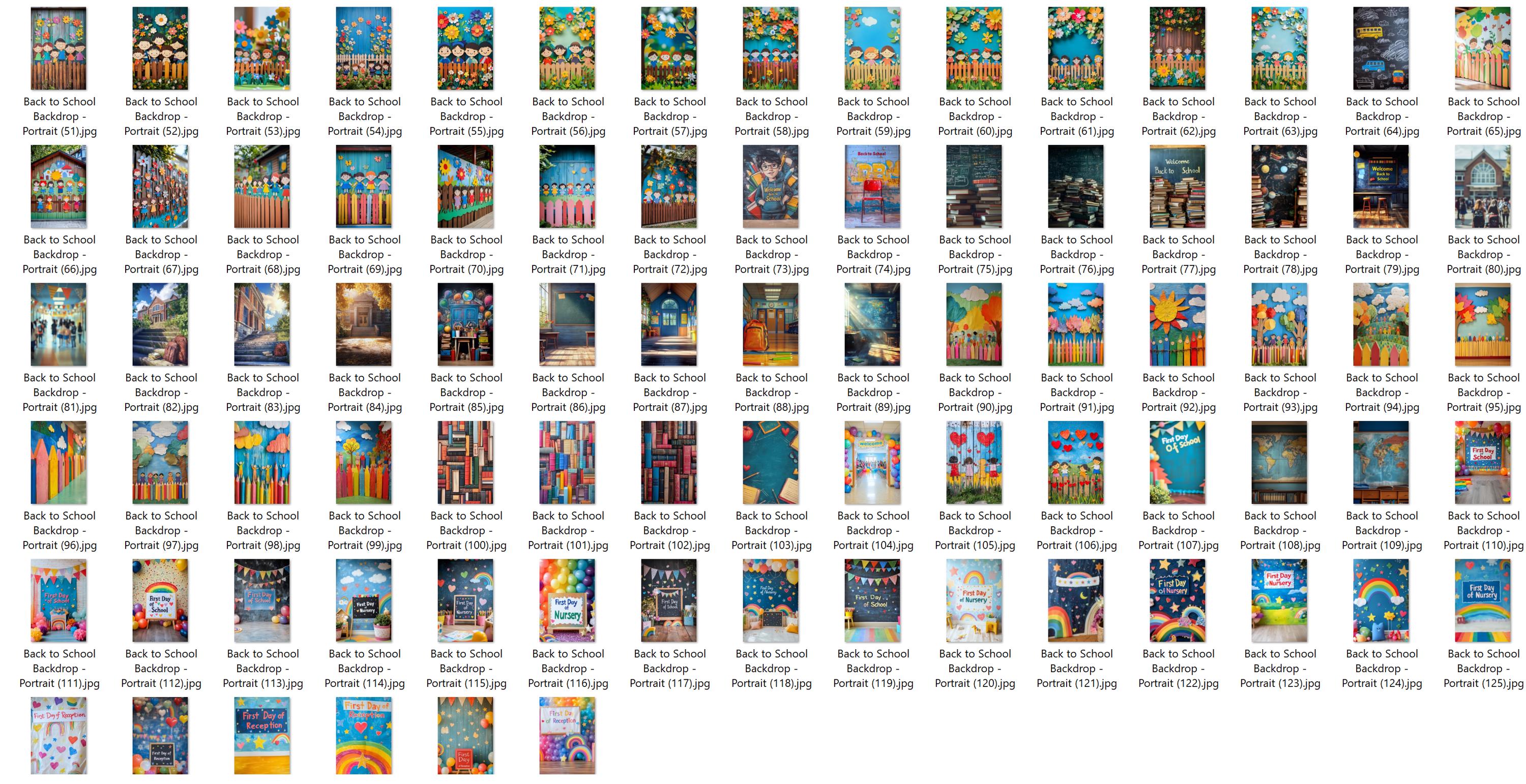 Back to School Digital Backdrops, First Day of School, First Day of ...