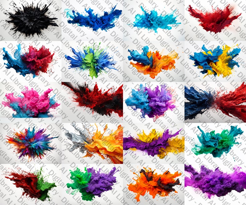 1000 Burst of Colour Backdrops, Paint Explosions, Colour Explosions ...