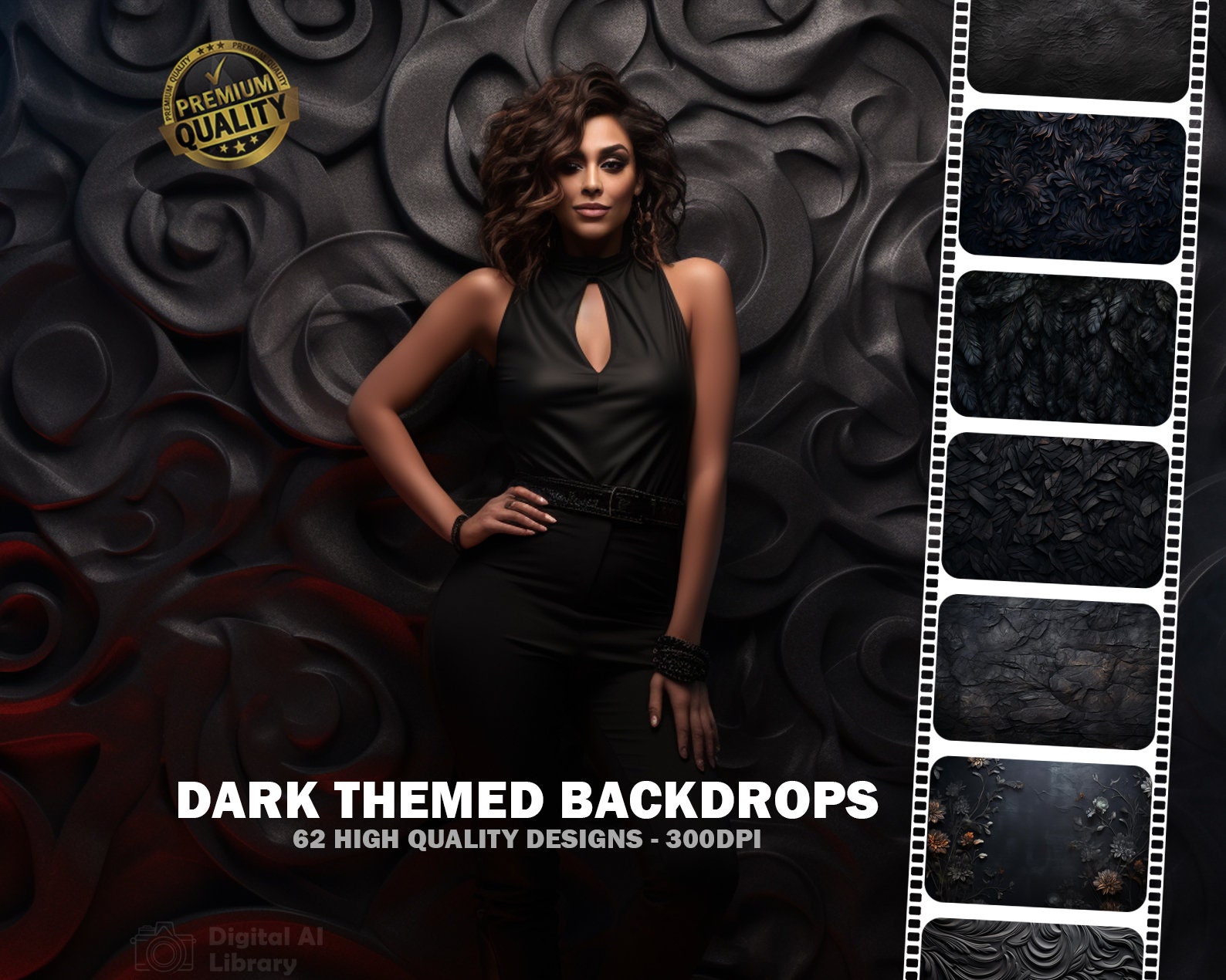62 Dark Themed High Quality Digital Backdrops, Black, Navy, Backdrops ...
