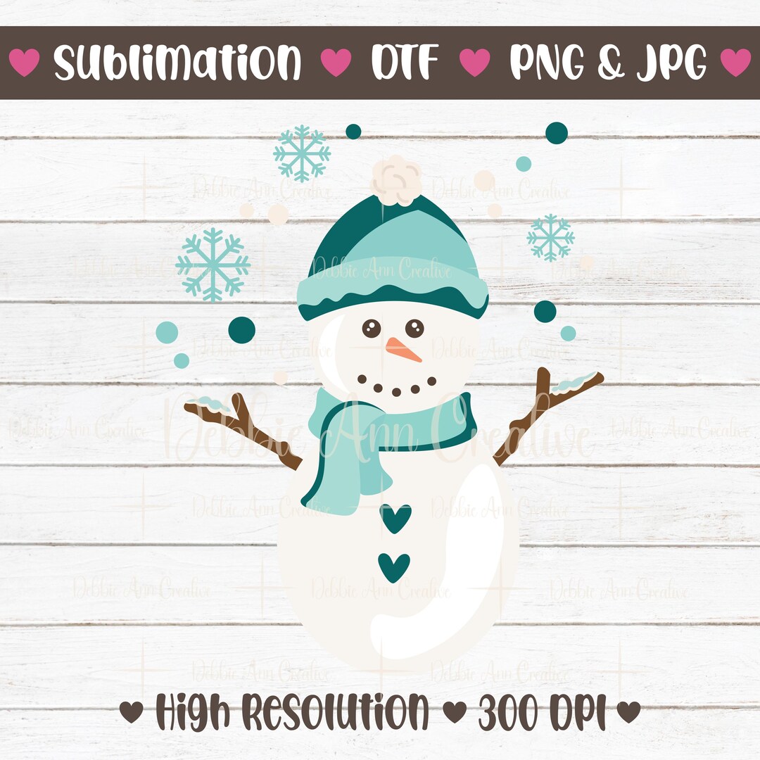 Cute Holiday Snowman Blue Scarf Snow Christmas PNG JPG Mug Shirt ...