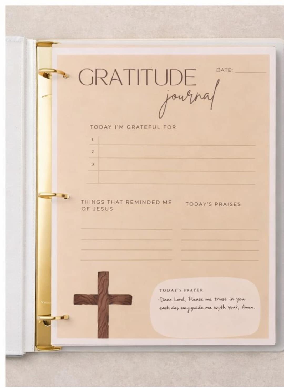 Christian Gratitude Journal Printable | Daily Prayer & Praise Journal ...