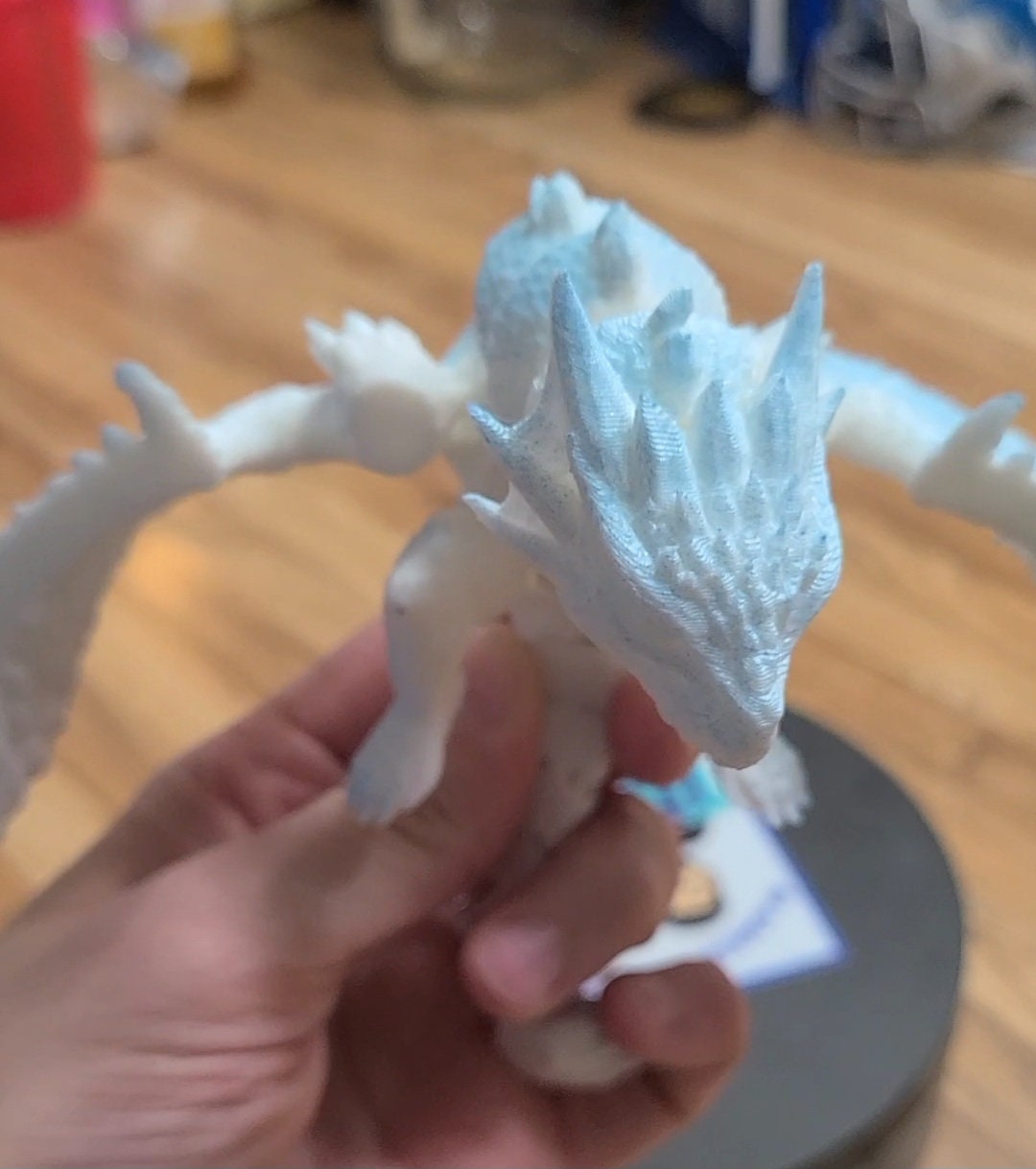 Flexi Crystal Dragon Toy Articulated 3D Printed Fidget Mythical ...