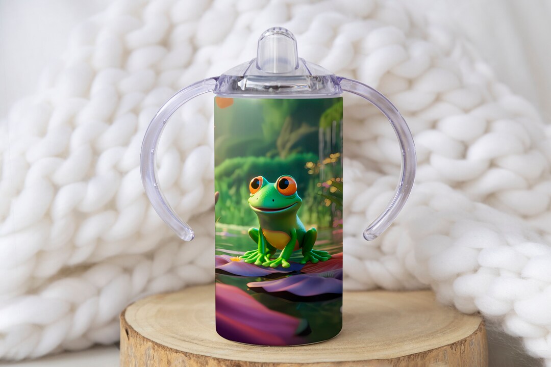 Frog Cute Sippy Cup, Tumbler Wrap Sublimation Design, 12oz Children's ...