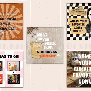 Fall Engagement Posts Bundle: Retro Halloween Themes (digital Download ...