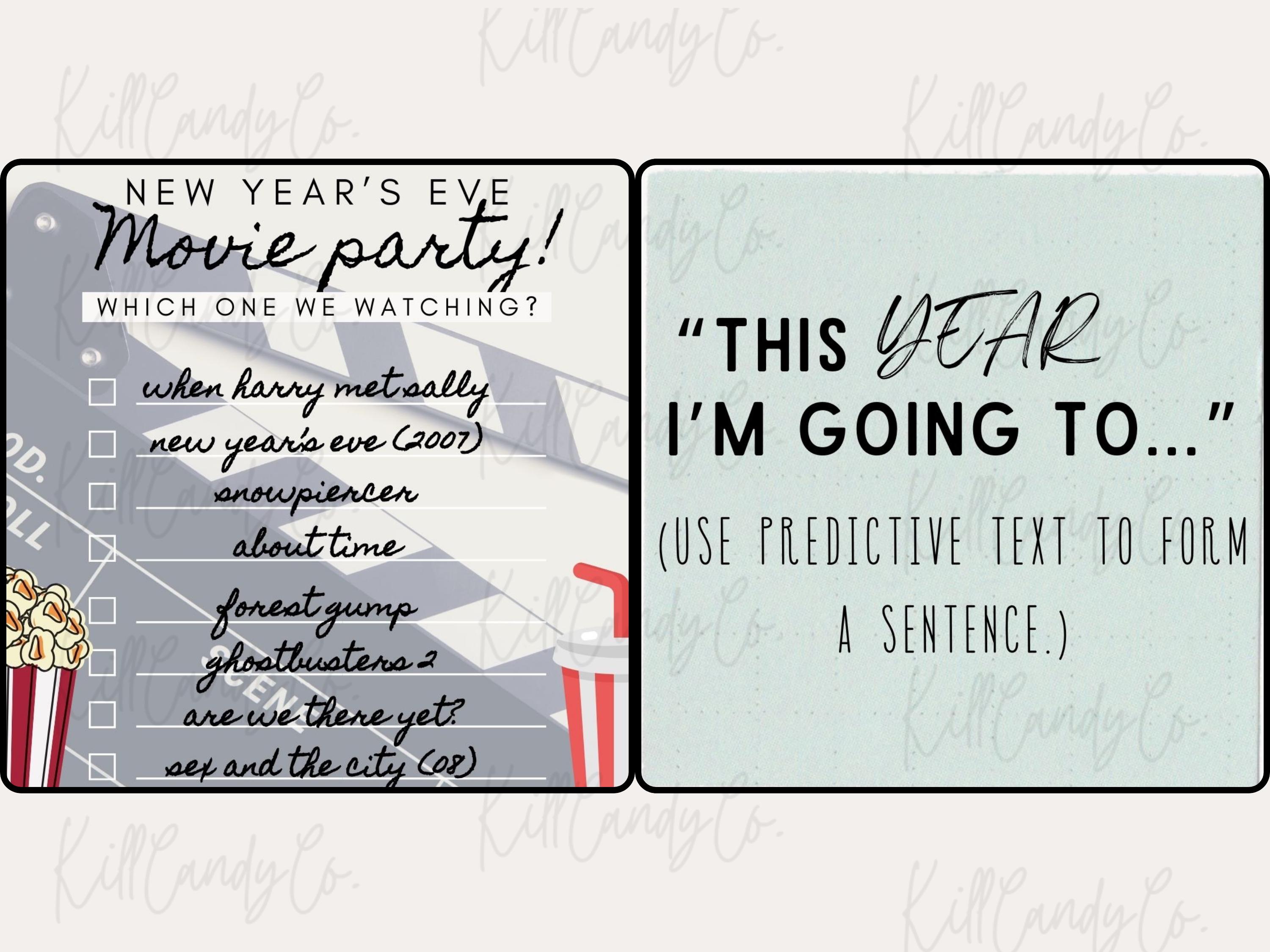 New Years Edition Social Media Posts, Bundle of 10, Interactive ...