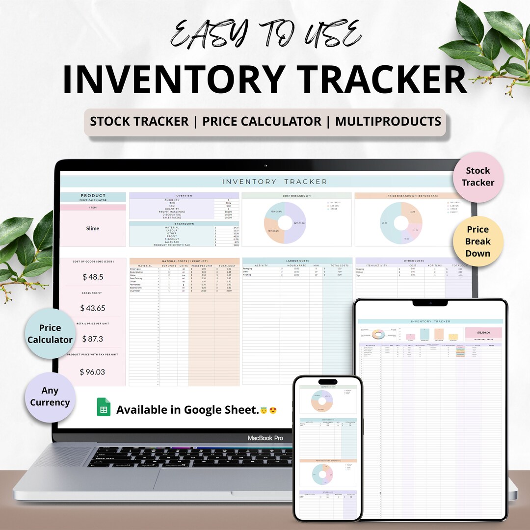 Buy Inventory Tracker Spreadsheet Small Business Product Inventory ...