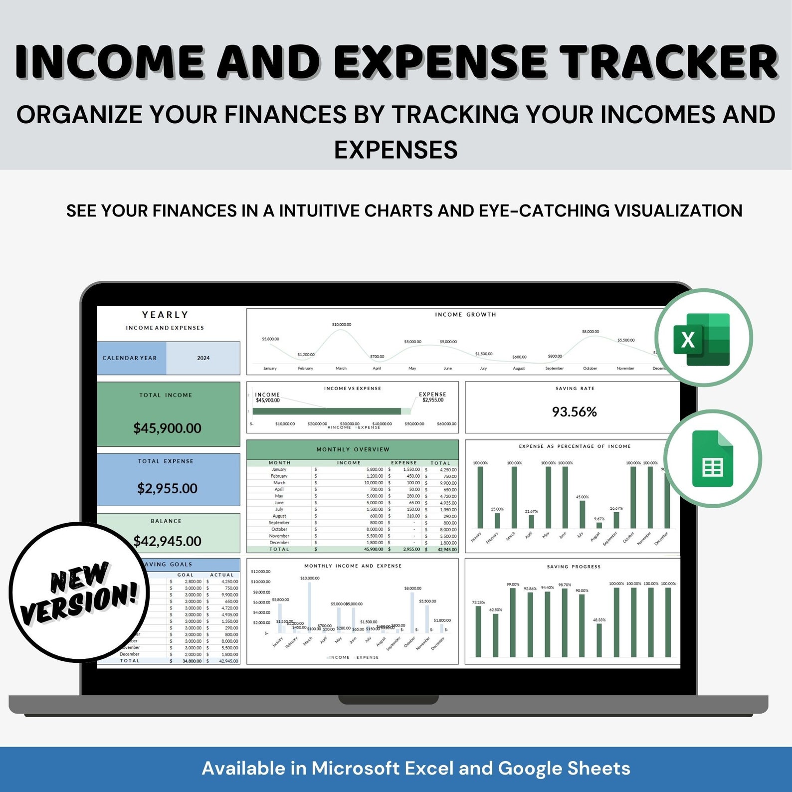 Ultimate Budget Planner Excel Spreadsheet Habit Client Tracker Pricing ...