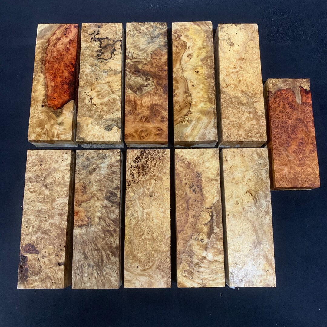 Mixed of Knive Scales | Amboyna Burl | Teak Burl - Etsy
