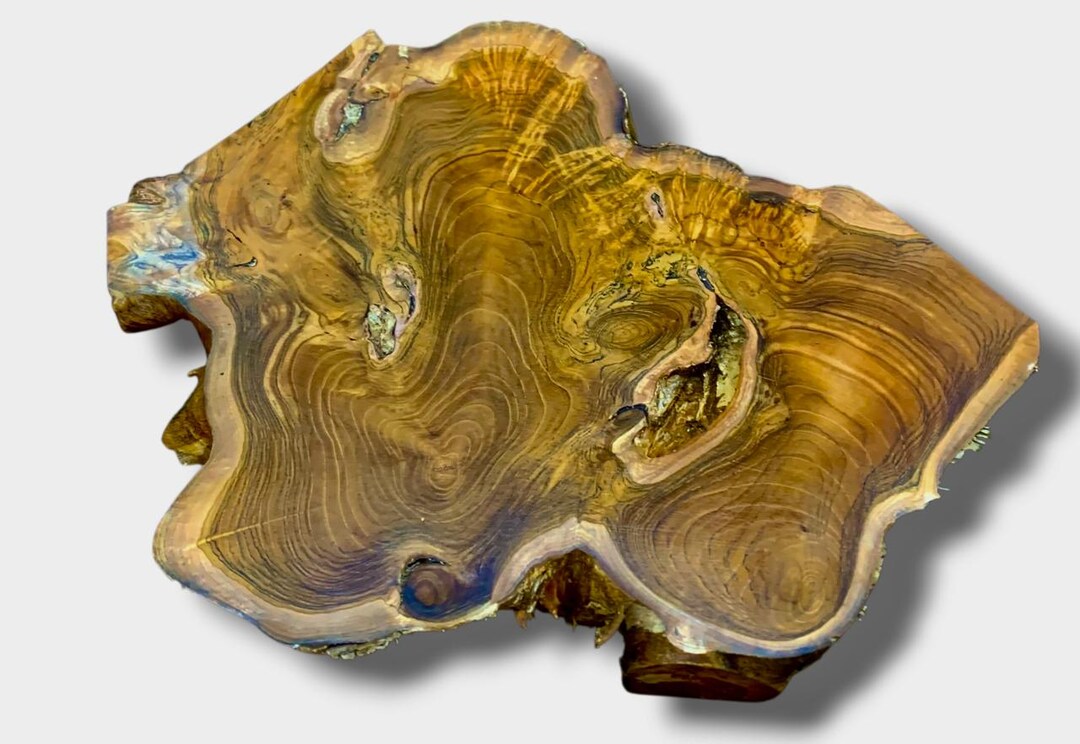 Teak Wood Live Edge Slab – Natural Burl Grain, Root Slice - Etsy