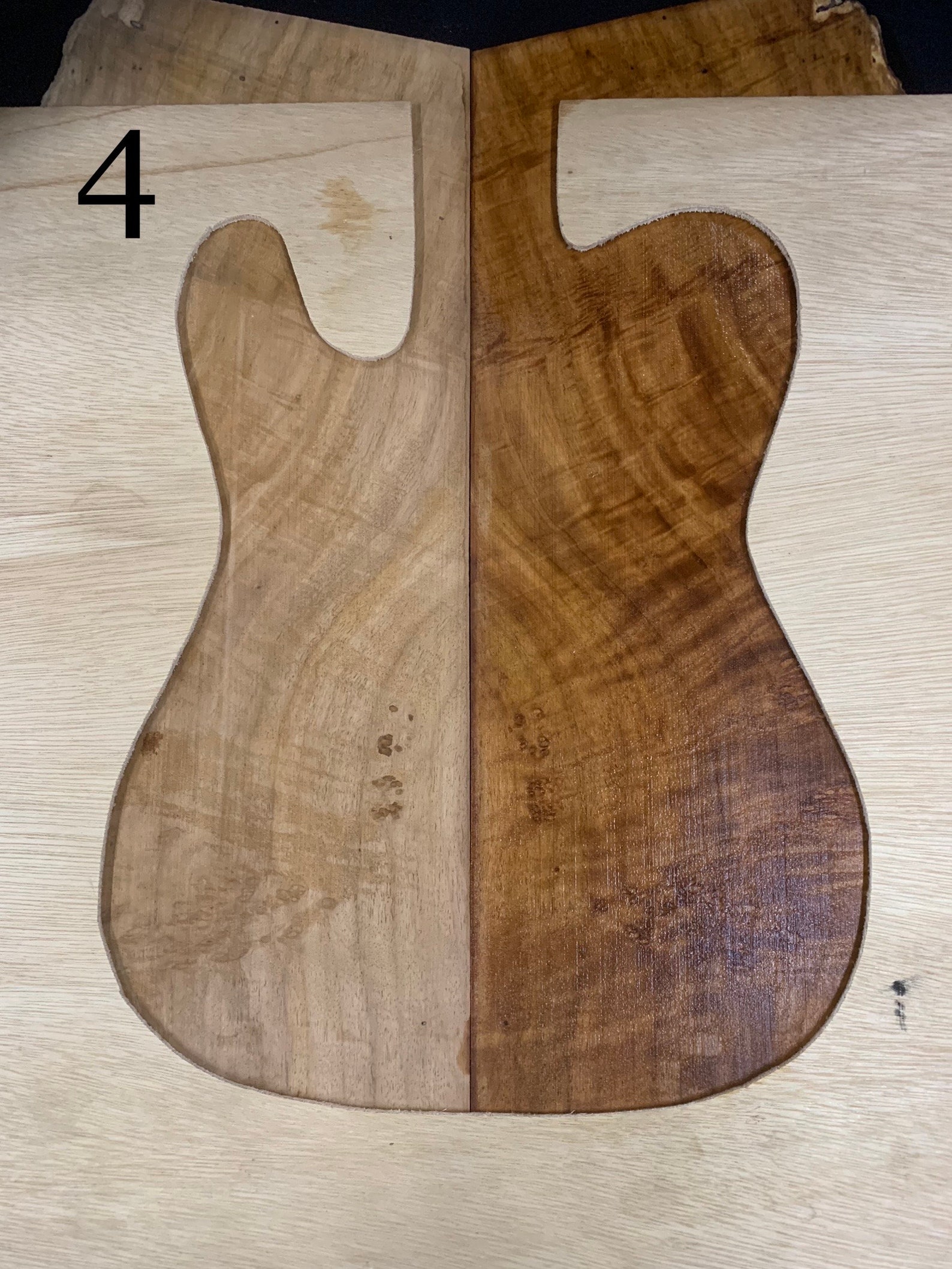 Curly Narra Wood Guitar Top: Luthier Supply (22 1/4 X 8 1/8 X 3/8 ...