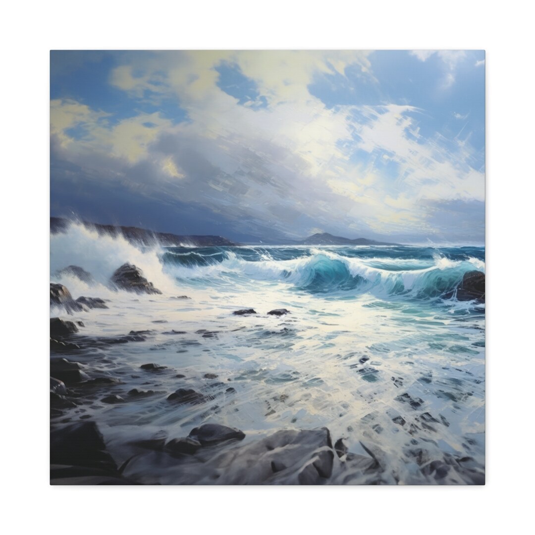This Scottish Seascape Wall Art Canvas is Ideal to Bring the Sense of ...