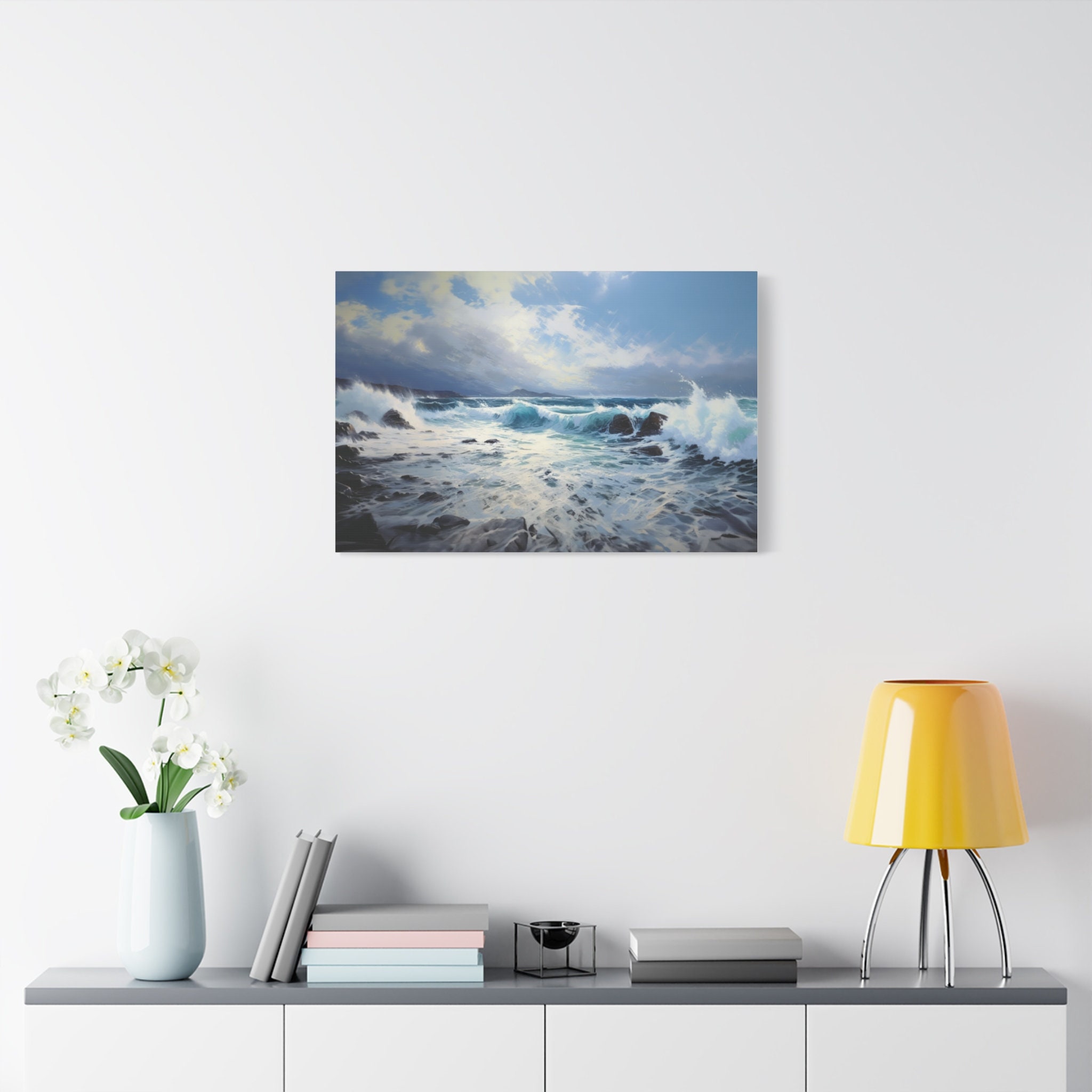 This Scottish Seascape Wall Art Canvas is Ideal to Bring the Sense of ...