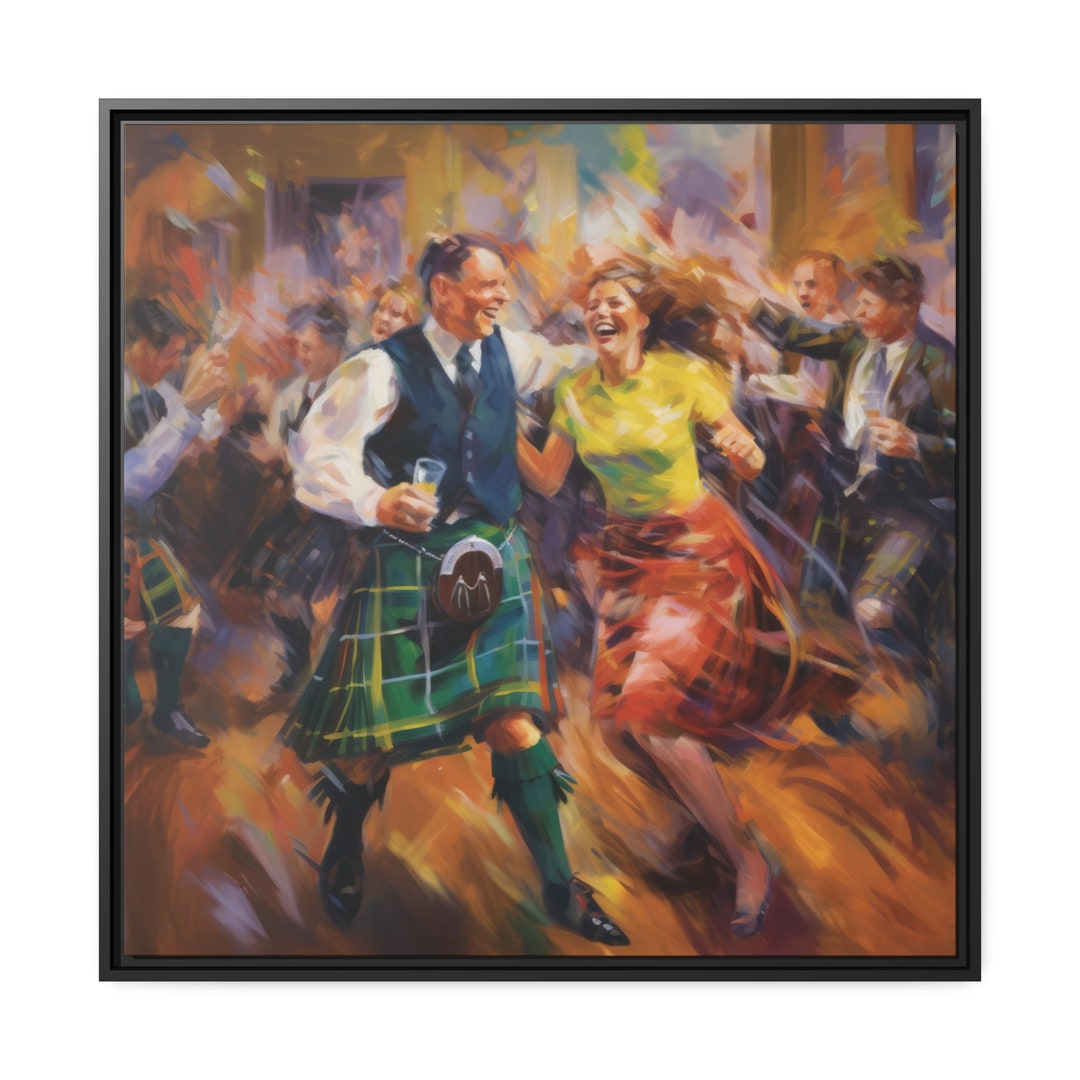 Scottish Ceilidh Framed Wall Art Canvas Print is Ideal to Bring ...
