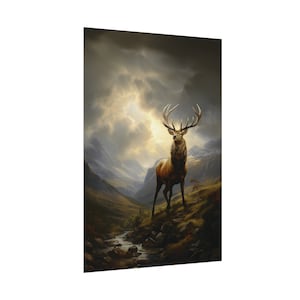 Scottish Red Deer Stag Print, Highland Wildlife Art (rolled Poster) - Etsy