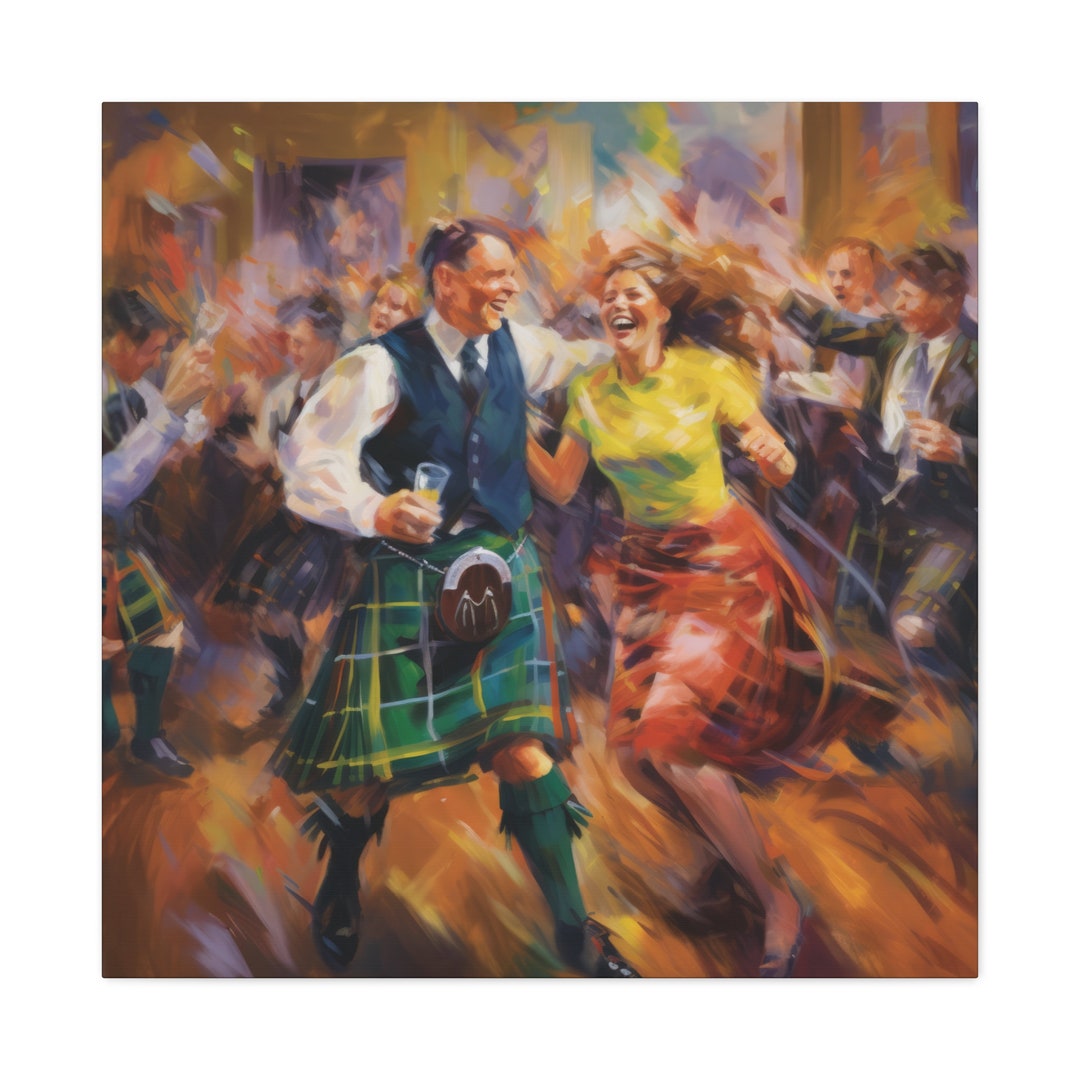 Scottish Ceilidh Wall Art Canvas Ideal to Bring Scottish Highland ...