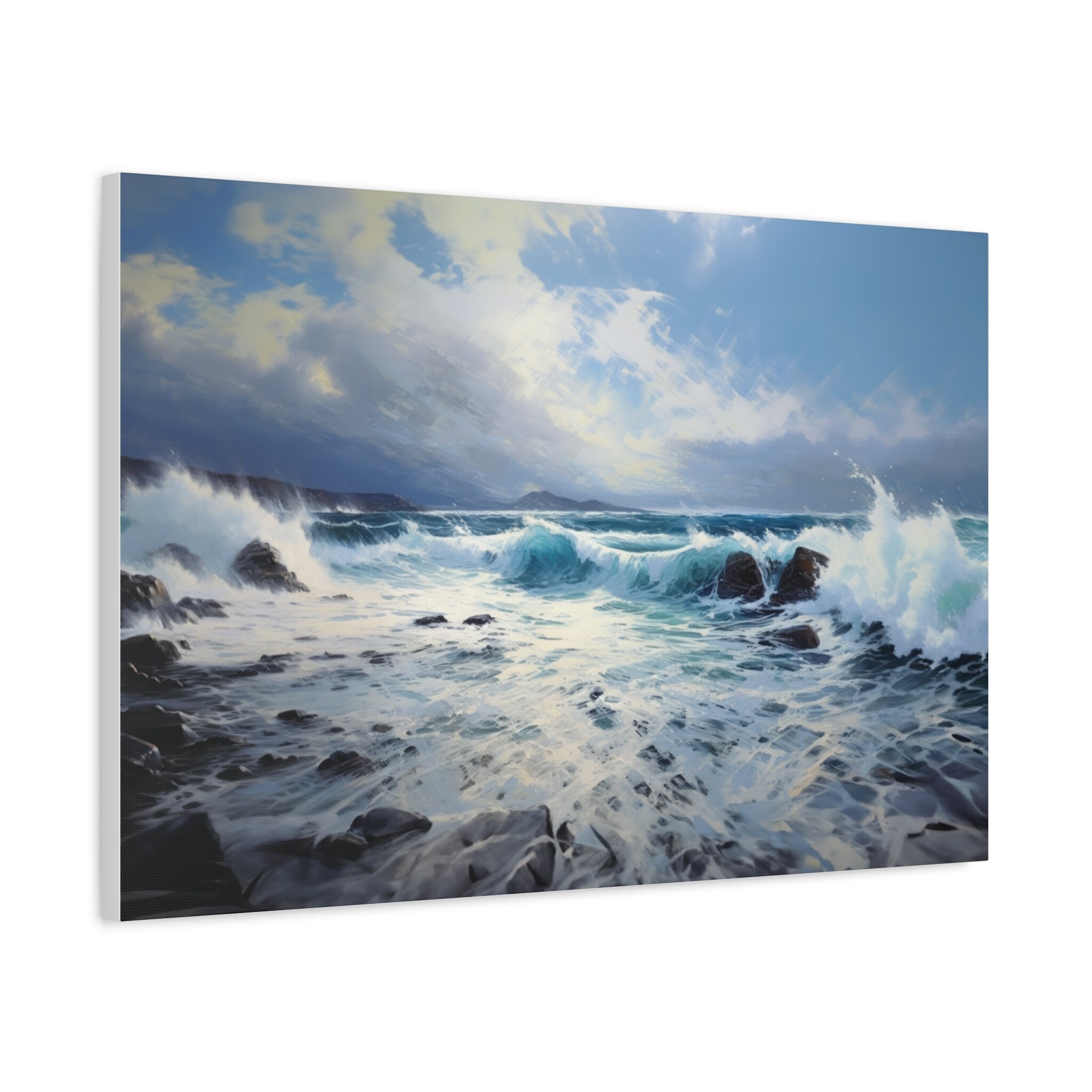 This Scottish Seascape Wall Art Canvas is Ideal to Bring the Sense of ...