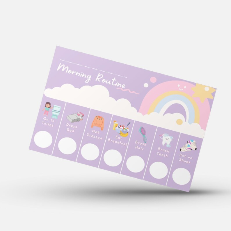 Kids Daily Routine Checklist Printable Visual Routine Chart - Etsy