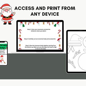 Printable Build A Snowman Cut and Paste Activity Fun Winter Craft for ...