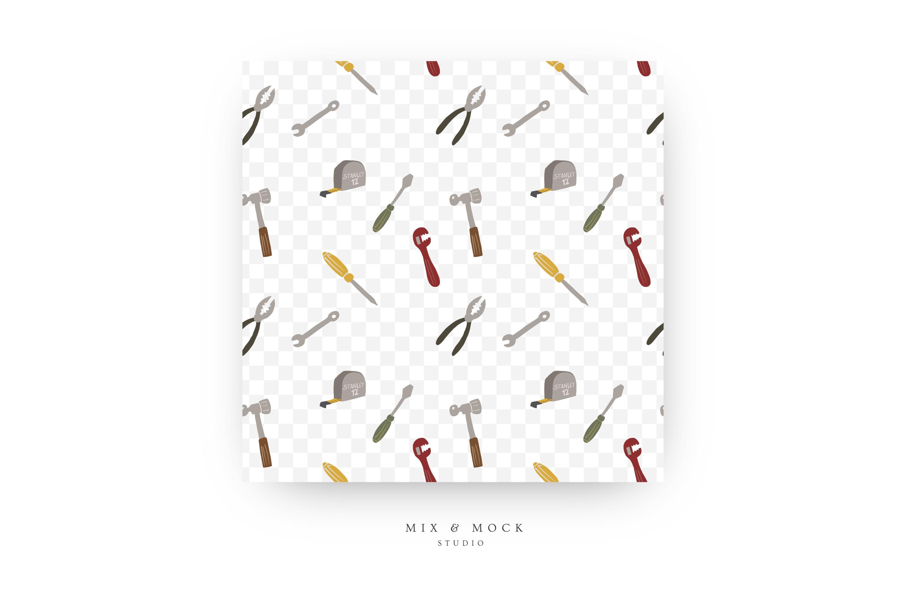 Handyman Tools Seamless Pattern, DIY Digital Paper, Workshop Print ...