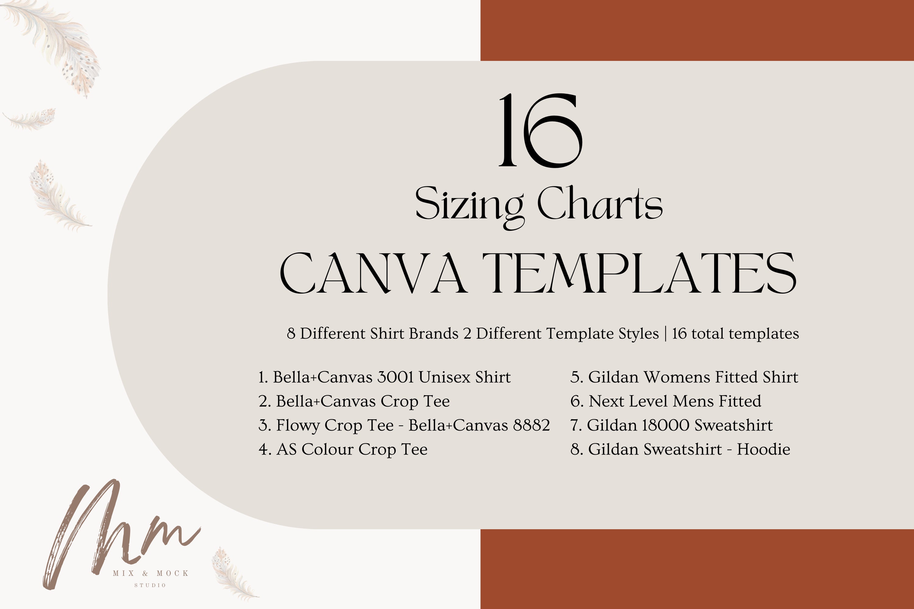 Canva Template Size Chart BUNDLE Crewneck Sweater Size - Etsy