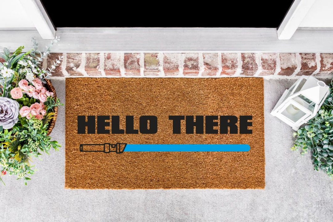 Star Wars Hello There Lightsaber Door Mat Star Wars Lovers - Etsy