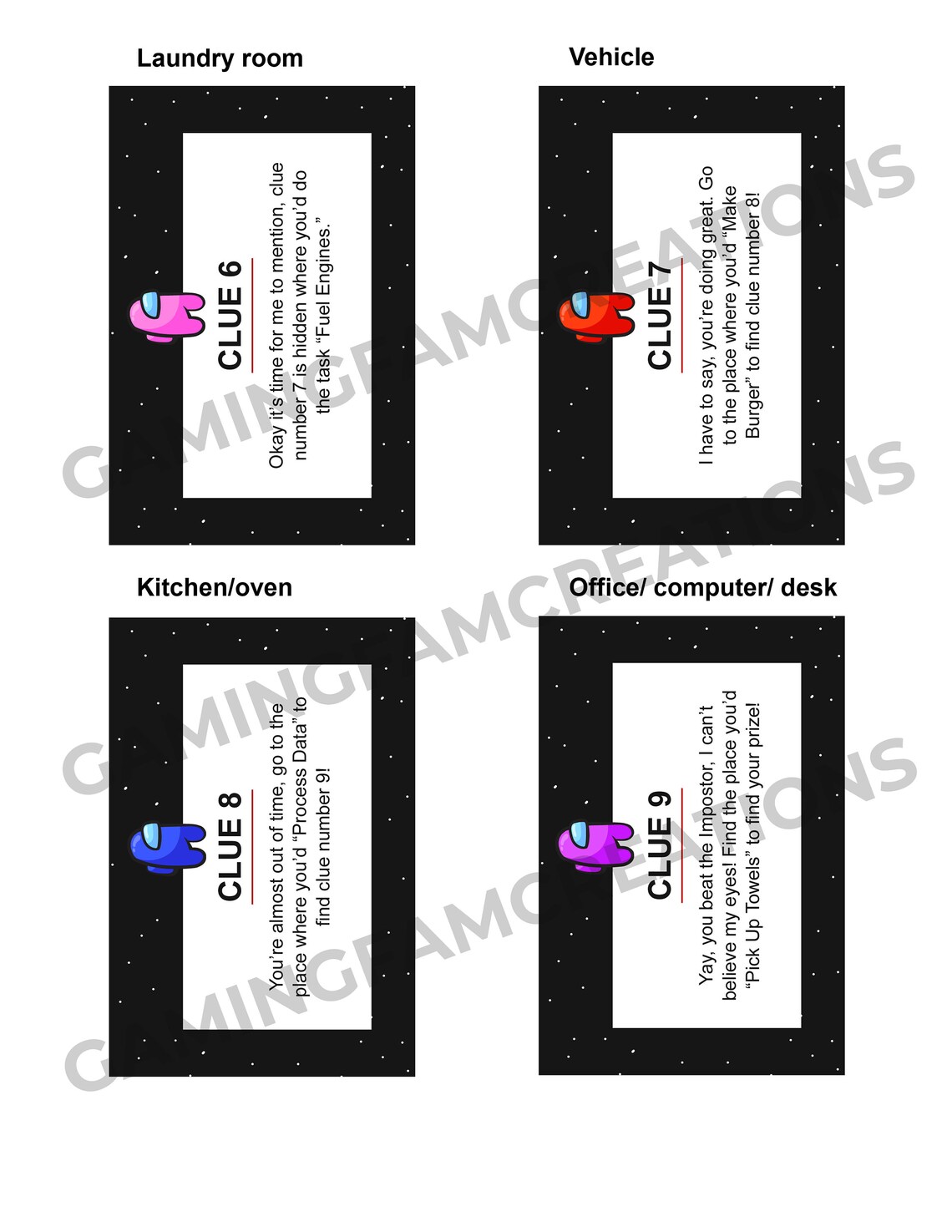 Among Us Scavenger Hunt Printable - Etsy Canada