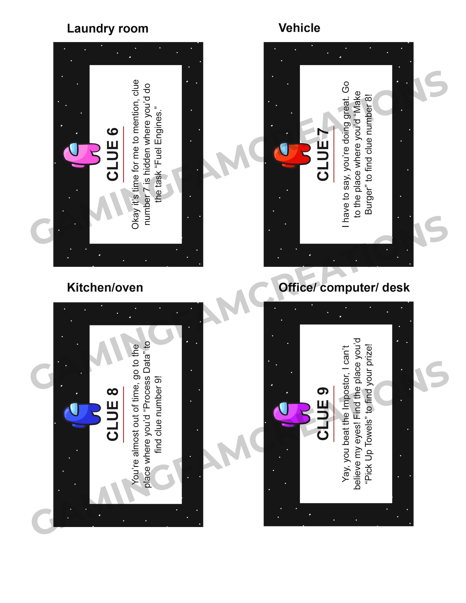 Among Us Scavenger Hunt Printable - Etsy Canada