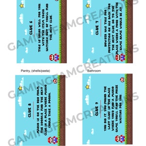 Super Mario Birthday Party - Scavenger Hunt | Instant Download | Kids ...