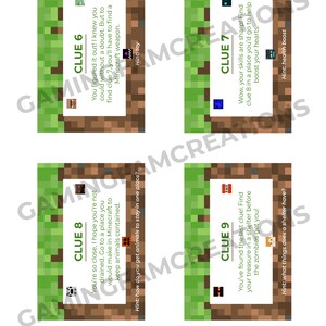 Minecraft Scavenger Hunt Printable | Minecraft Birthday Party Game ...