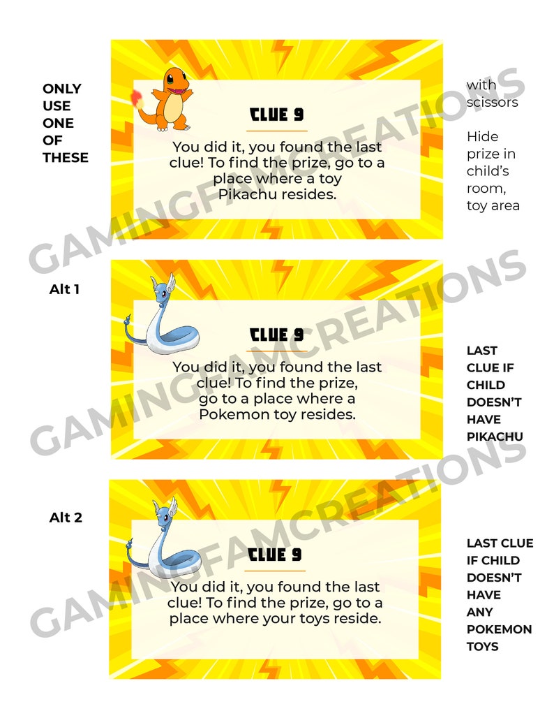 Pokemon Birthday Party - Printable Scavenger Hunt | Instant Download - Etsy