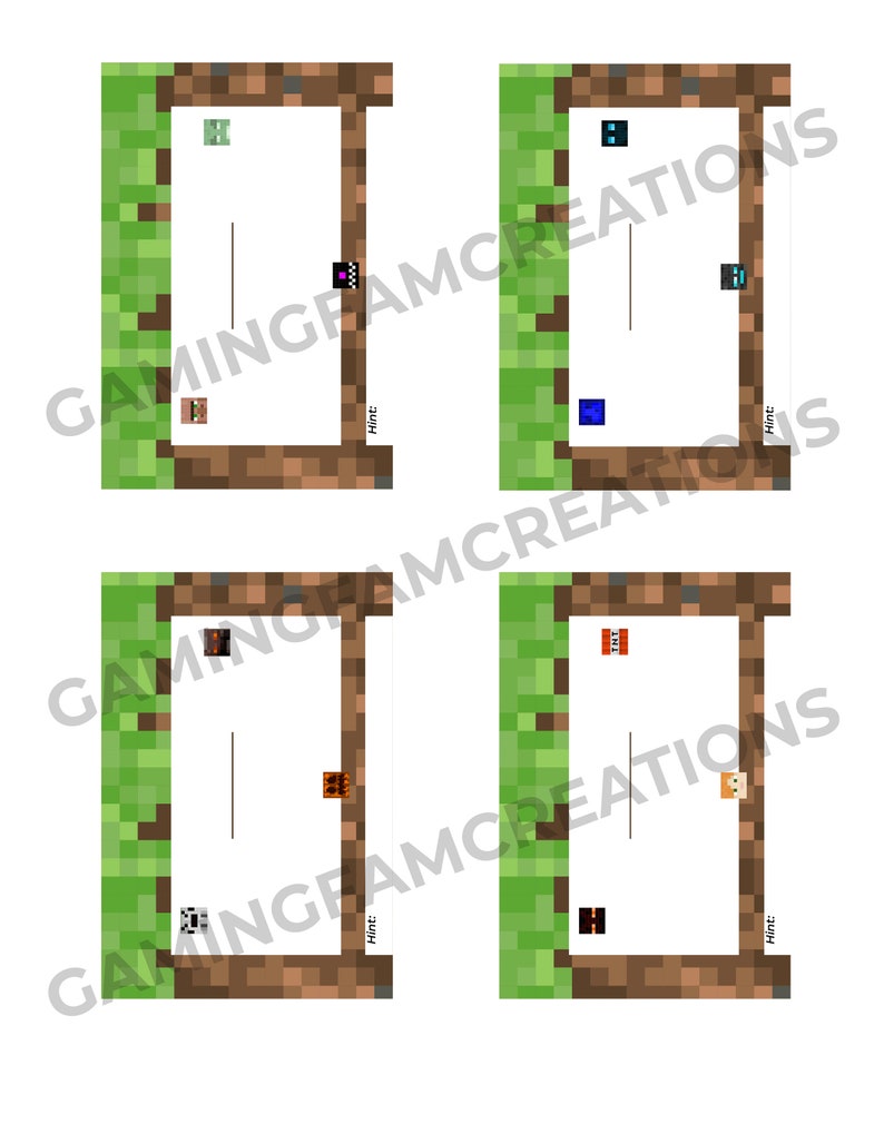 Minecraft Birthday Party | Printable Scavenger Hunt | Instant Download ...