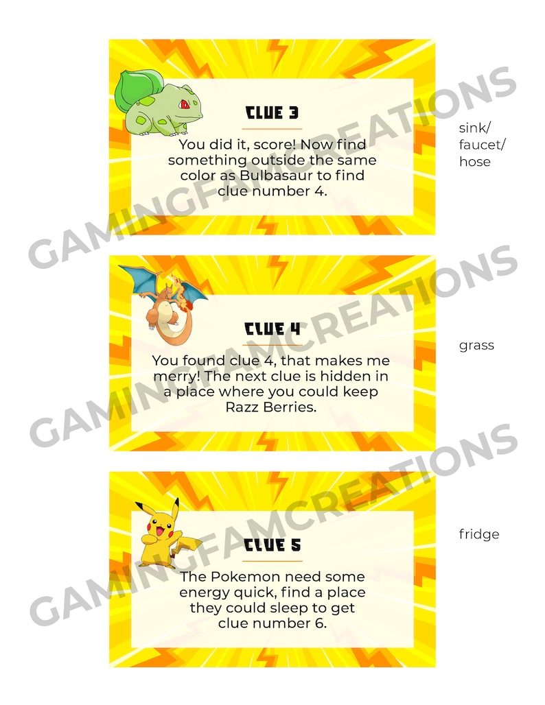Pokemon Scavenger Hunt | Instant Download - Etsy